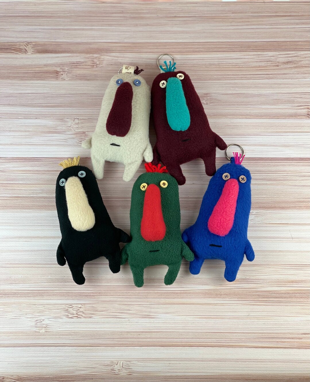 Bag Keychain, Monster Doll, Textile Keychain, Creepy Cute, Weird Doll ...