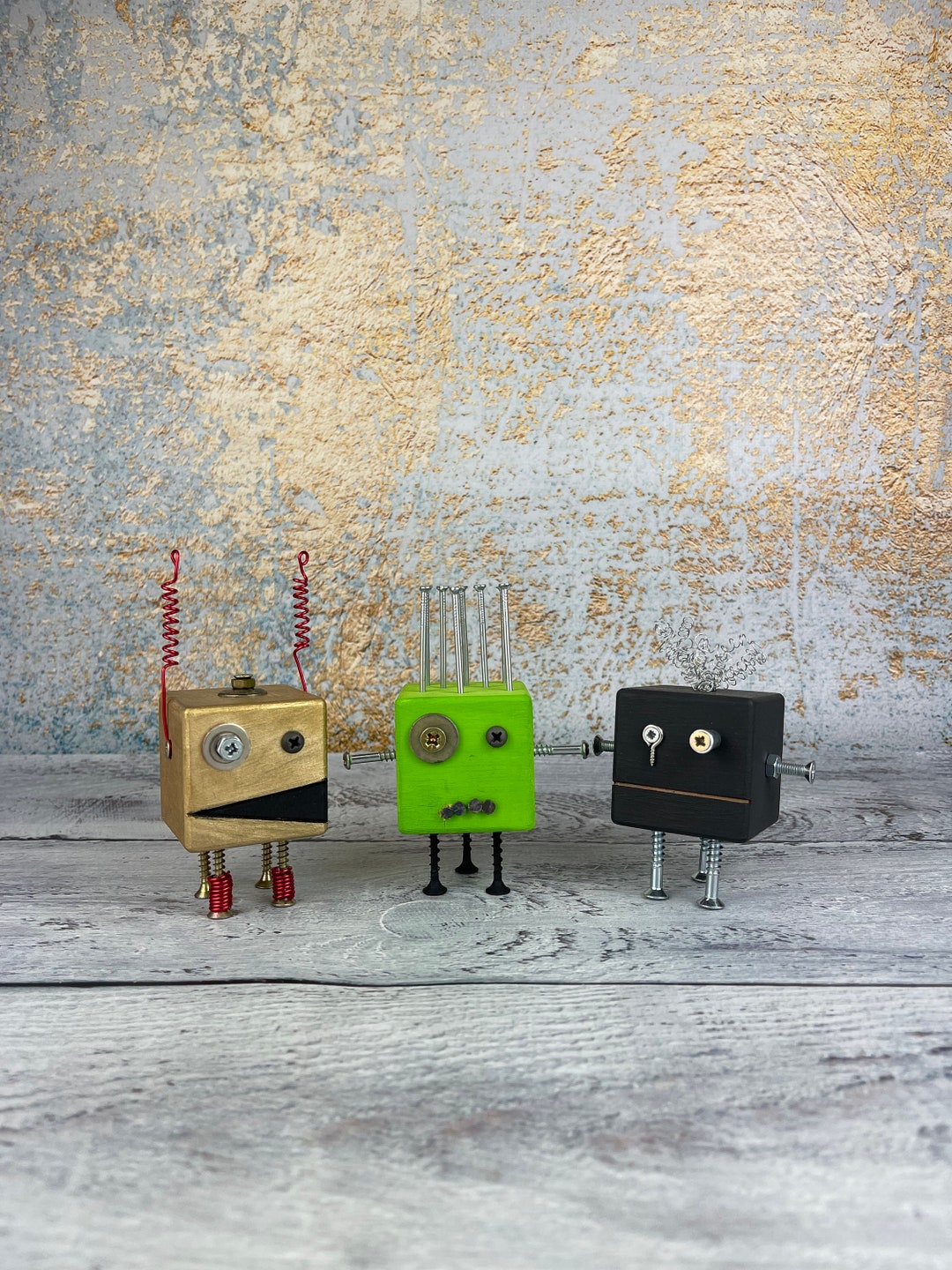 OOAK Doll, Wooden Robot Doll, Steampunk Robot Toy, Robot Office Minis ...
