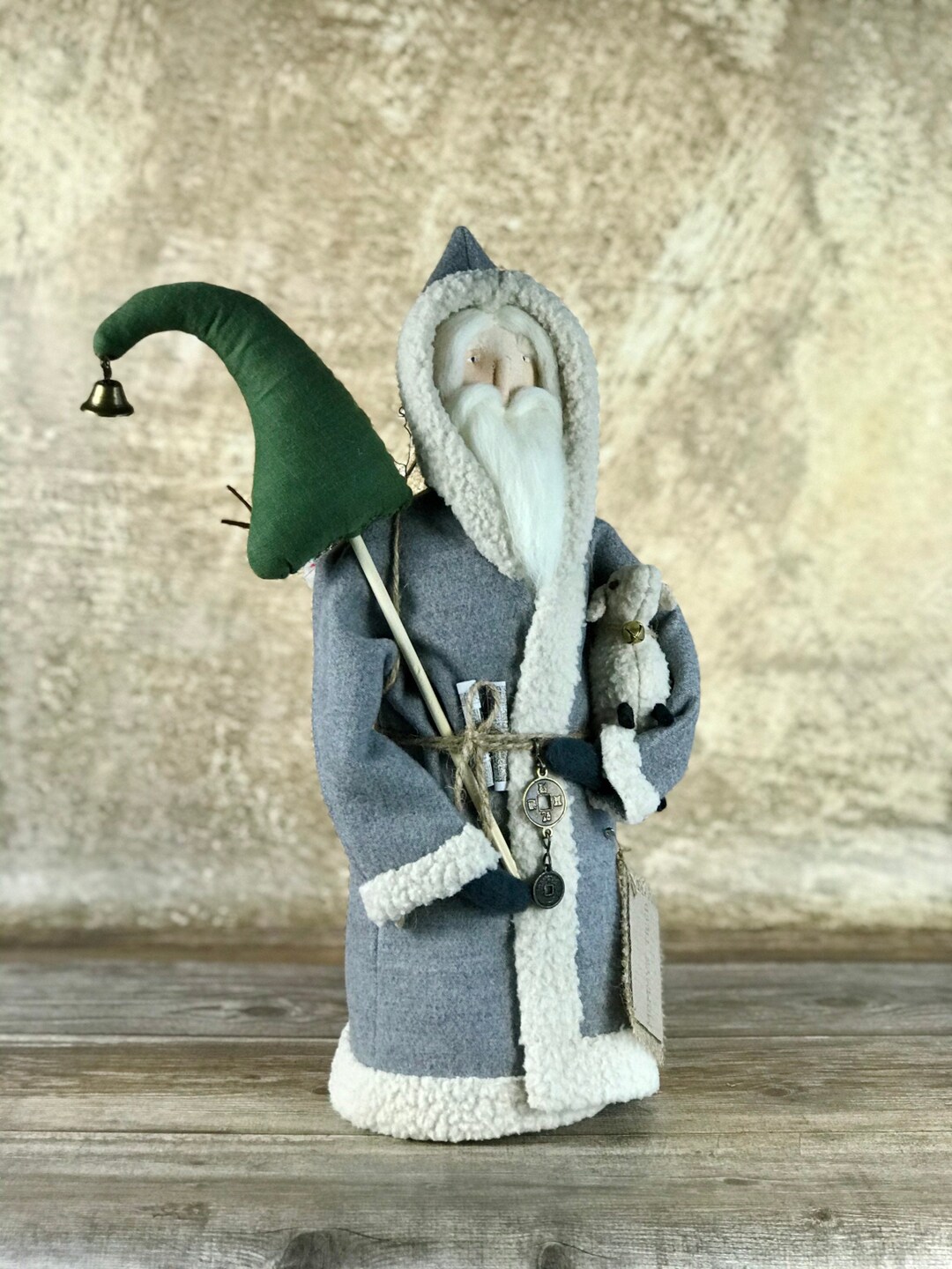 Primitive Christmas Santa Claus in Folk Art is About 14.5 - Etsy