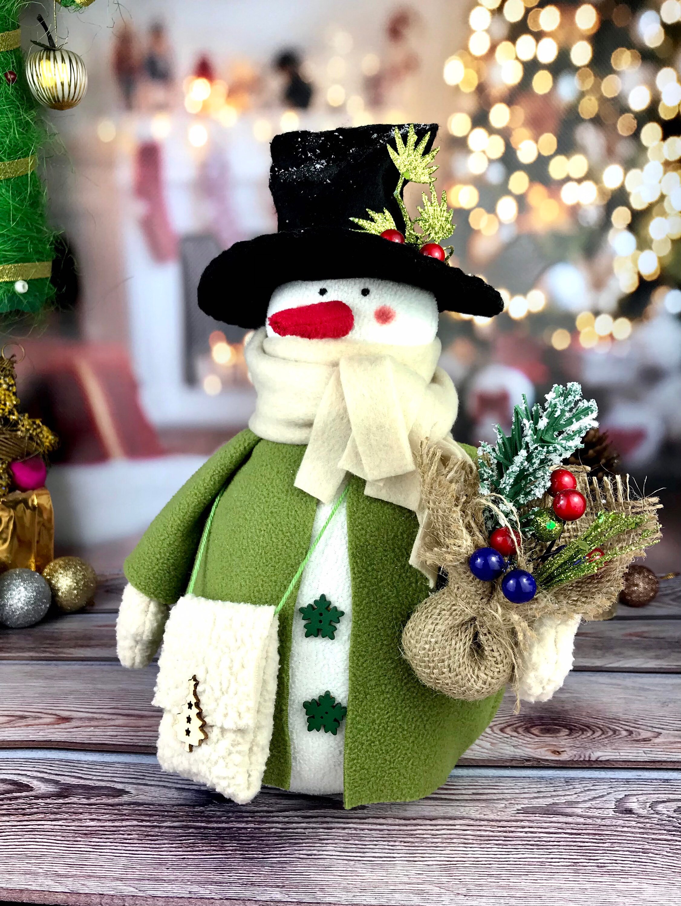 Handmade Snowman Prim Christmas Cute Gifts Christmas Present | Etsy