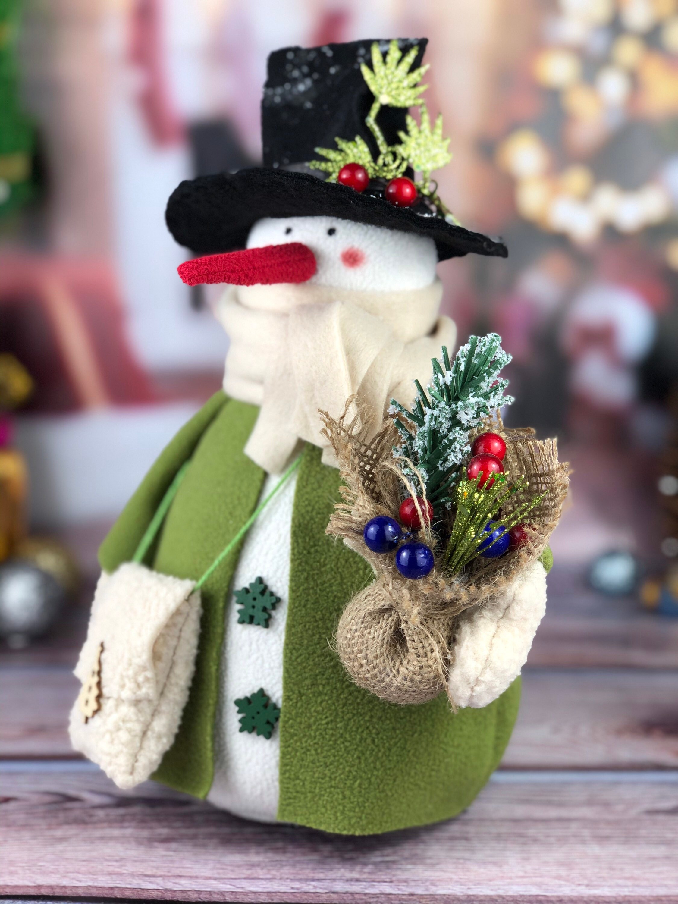 Handmade Snowman Prim Christmas Cute Gifts Christmas Present | Etsy