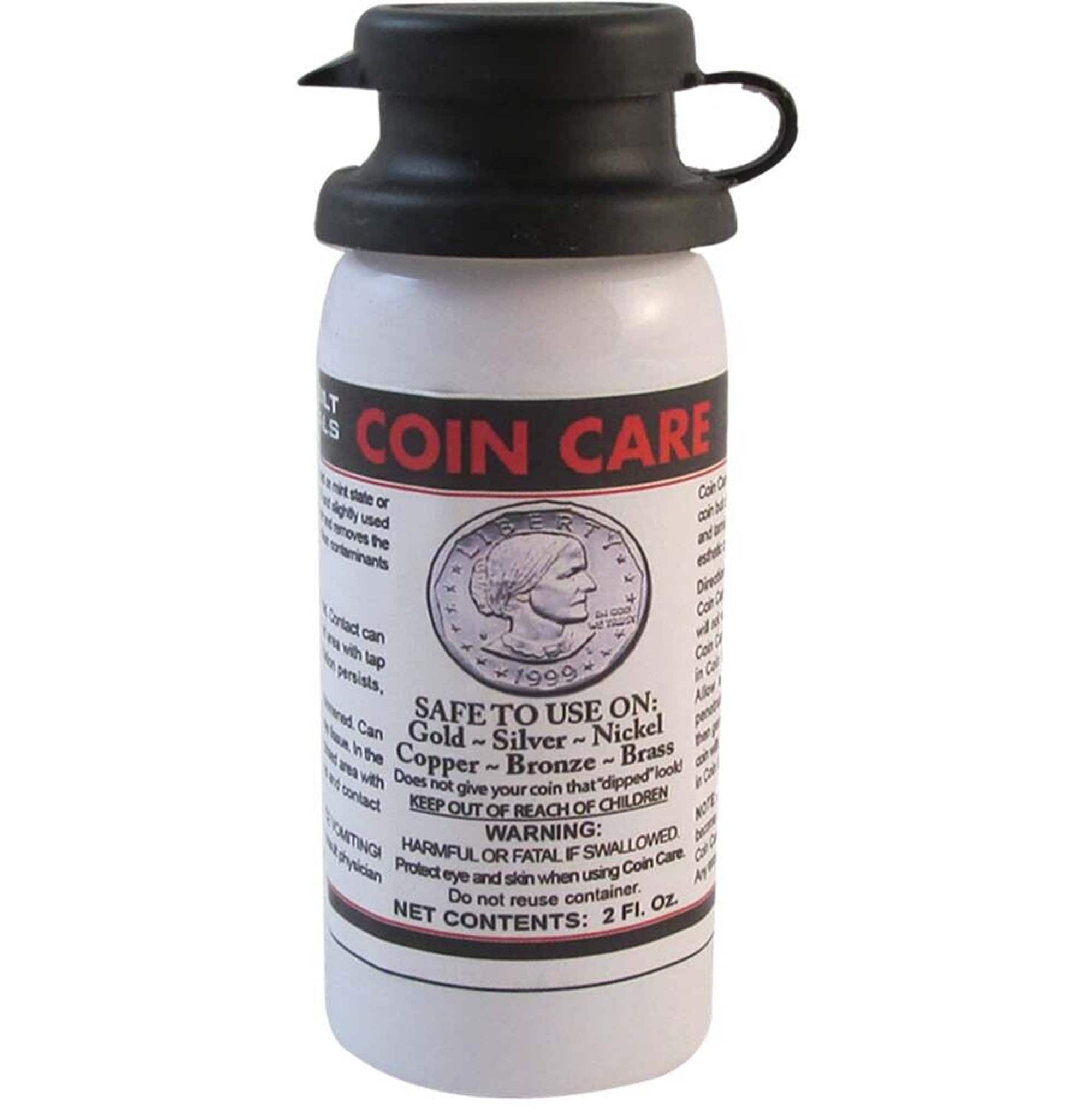 Coin Care Cleaner Brightener Cleaning Fluid Gold Silver Copper Brass ...