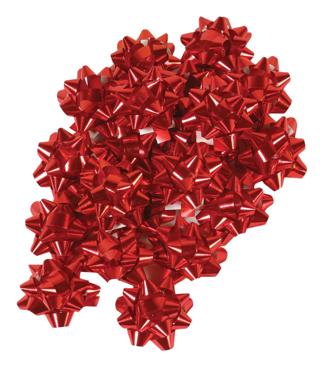100 Metallic Red Star Bows for Gift Wrapping Special Occasion Bow - Etsy