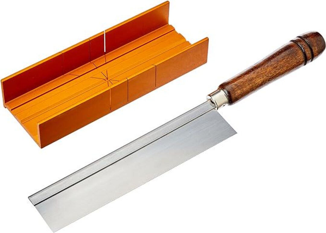 Olson Saw 35-241 Fine Kerf Saw 42 TPI With Aluminum Thin Slot Miter Box ...