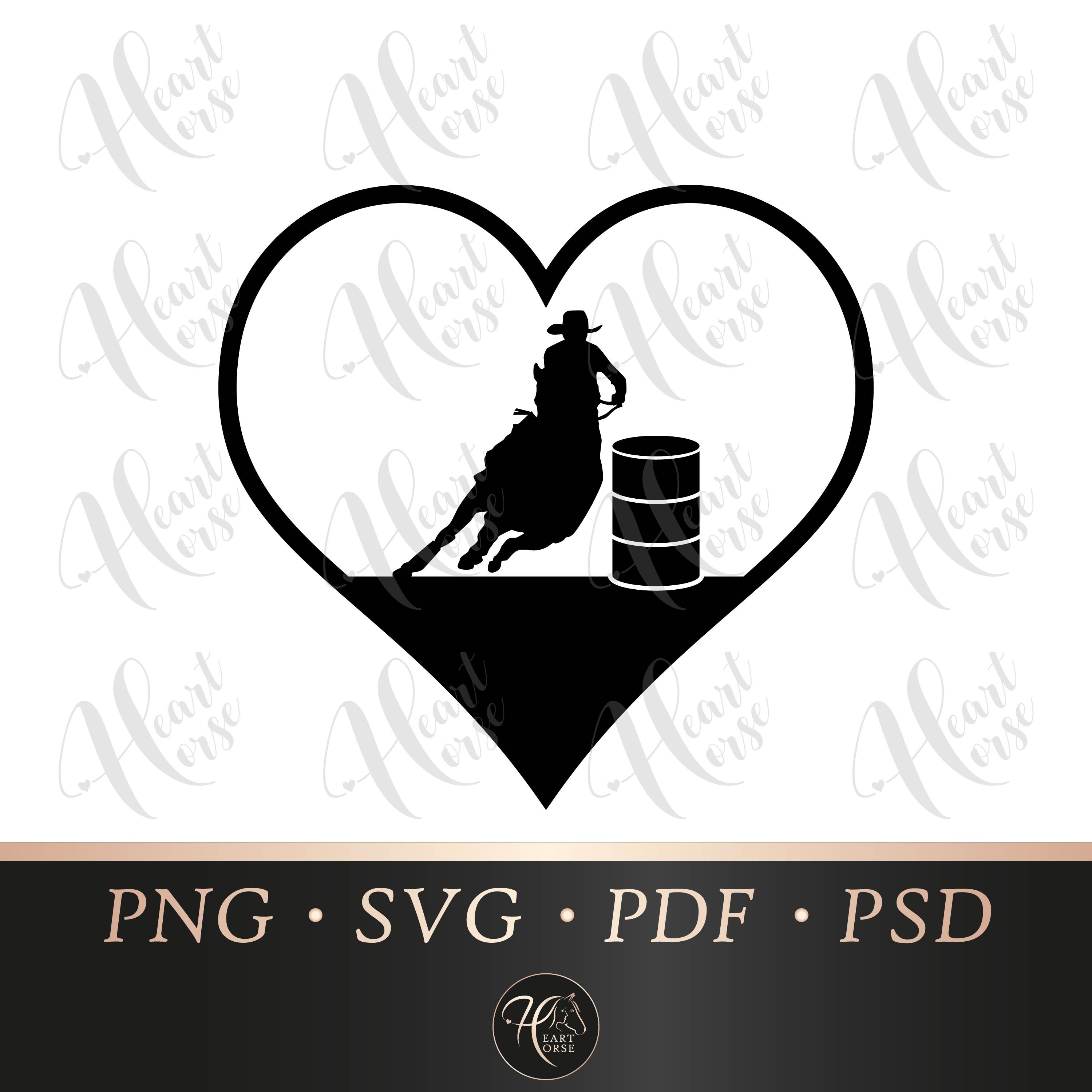 Barrels Heart, Rodeo Design, Barrel Racing Design, Western Graphic - Etsy