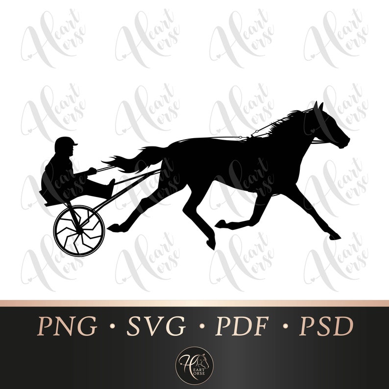 Harness Racing Silhouette Harness Racing Svg Horse Pacer - Etsy Norway