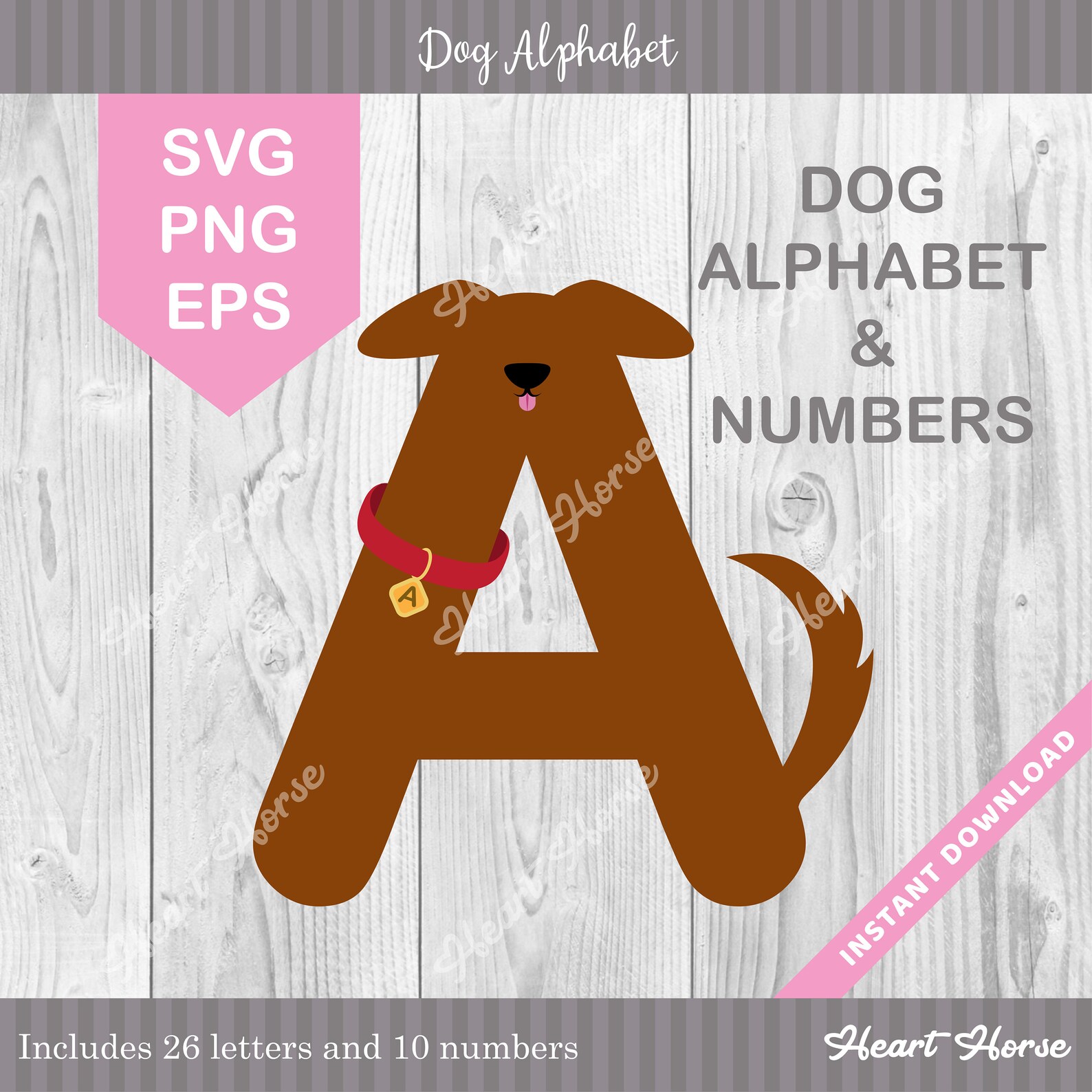 Dog Alphabet, Dog Lettering, Nursery Alphabet, Dog Font, Animal Letters ...