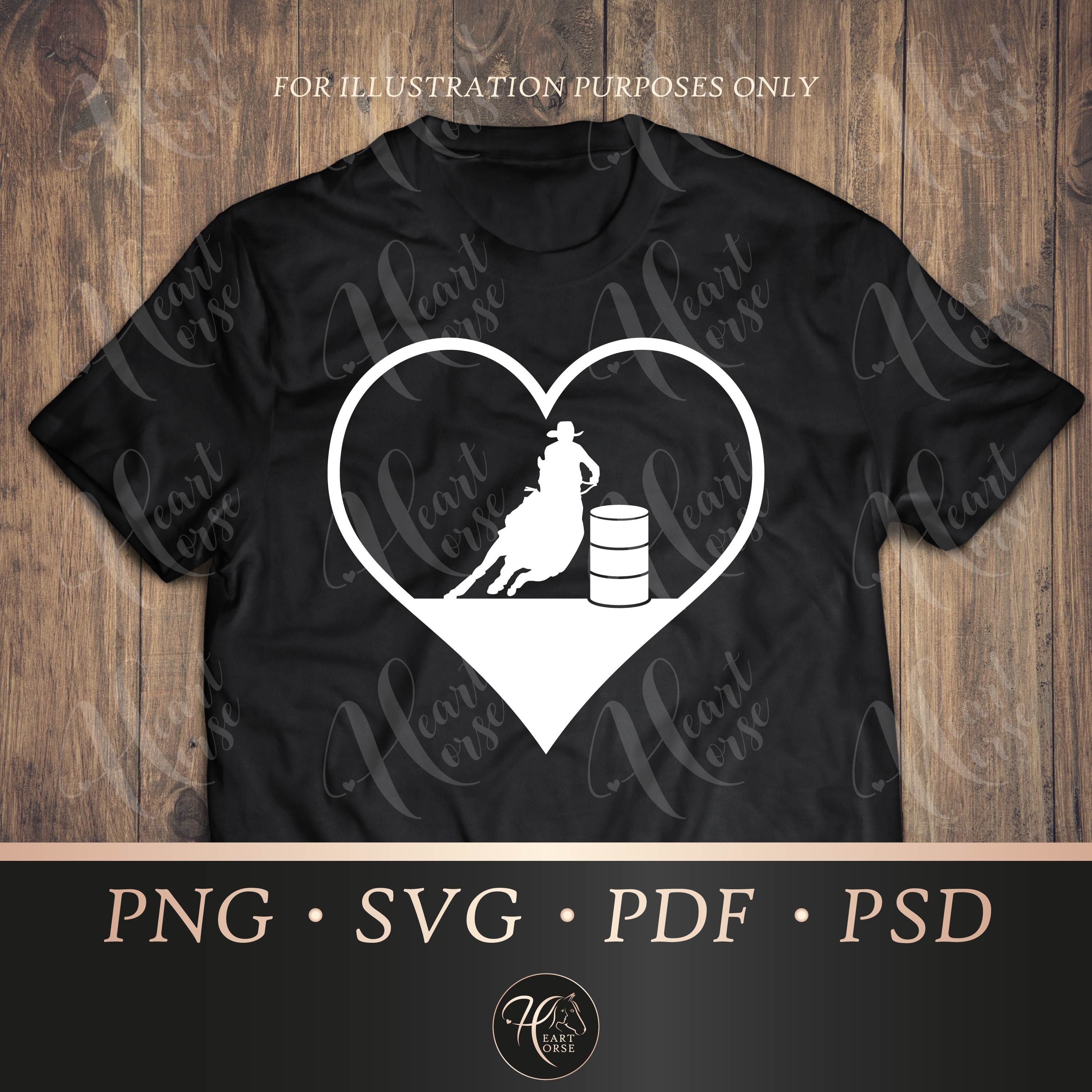 Barrels Heart, Rodeo Design, Barrel Racing Design, Western Graphic - Etsy