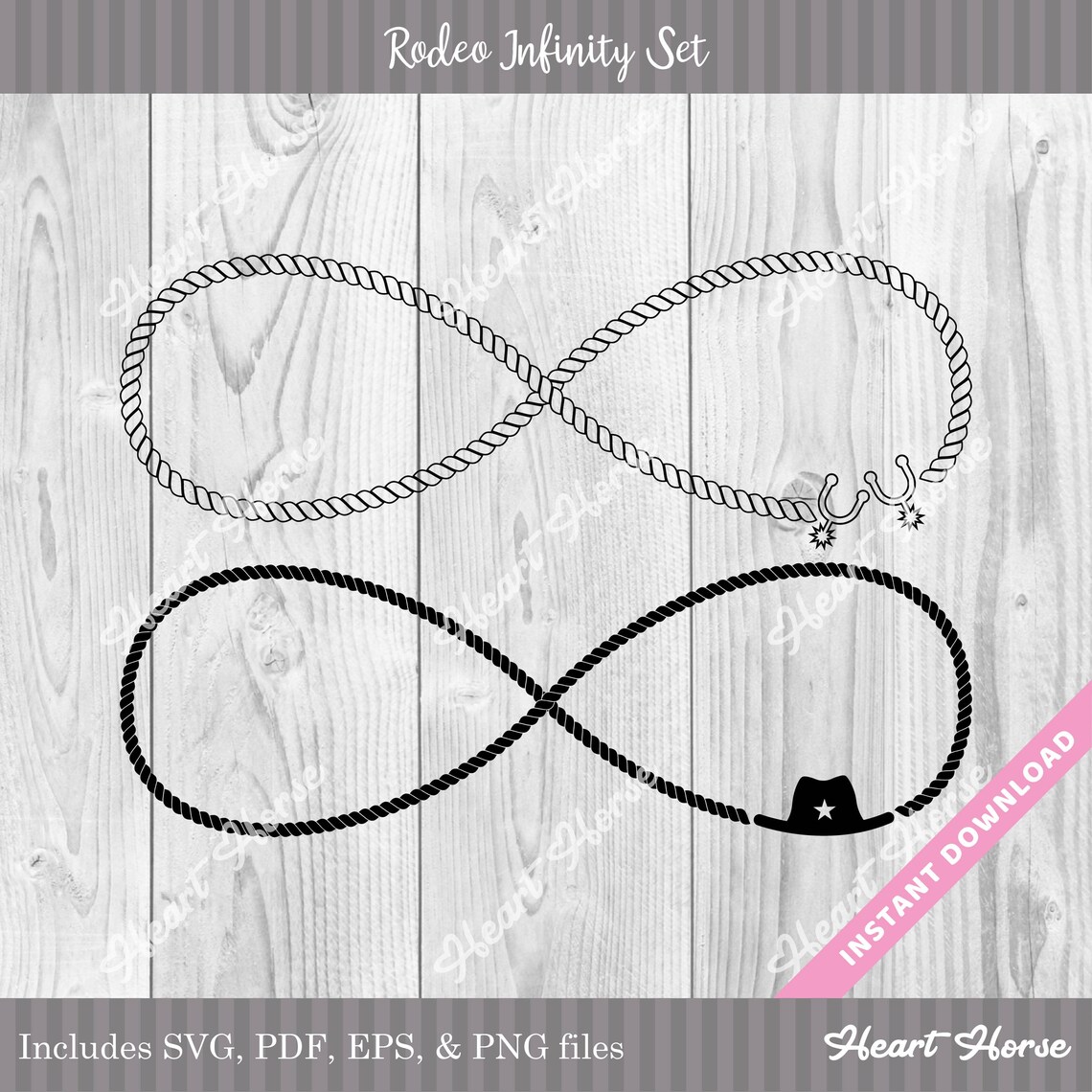 Rodeo Infinity Symbol Svg, Cowboy Svg, Lasso Svg, Rodeo Logo Svg 5 ...