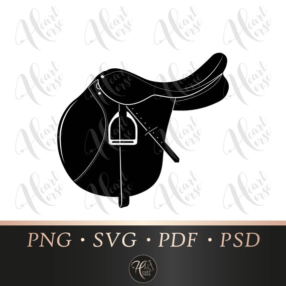 English Saddle Svg General Purpose Saddle Silhouette Svg | Etsy