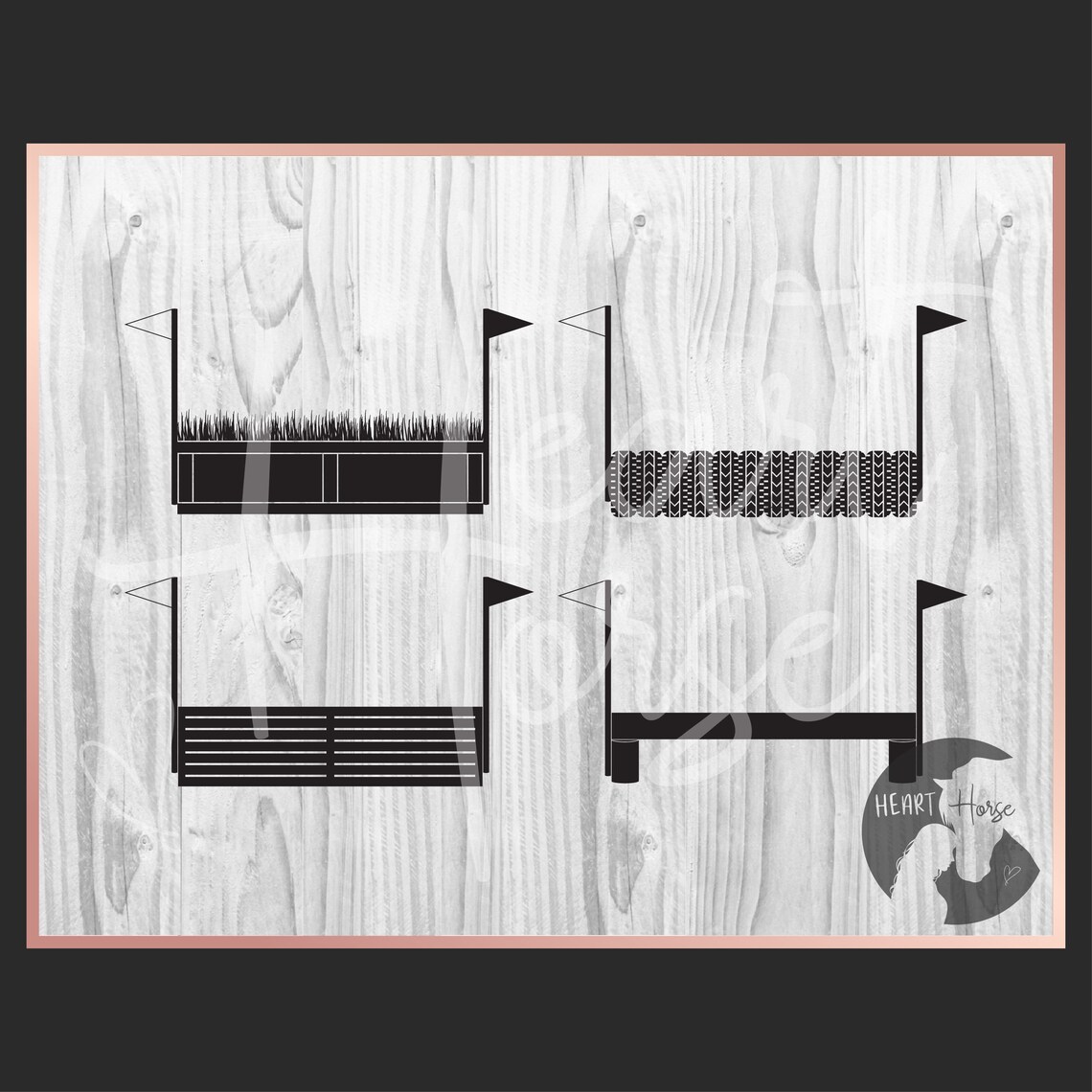 Cross-country Jump Silhouette Set Svg, Cross Country Svg, Horse Jump ...