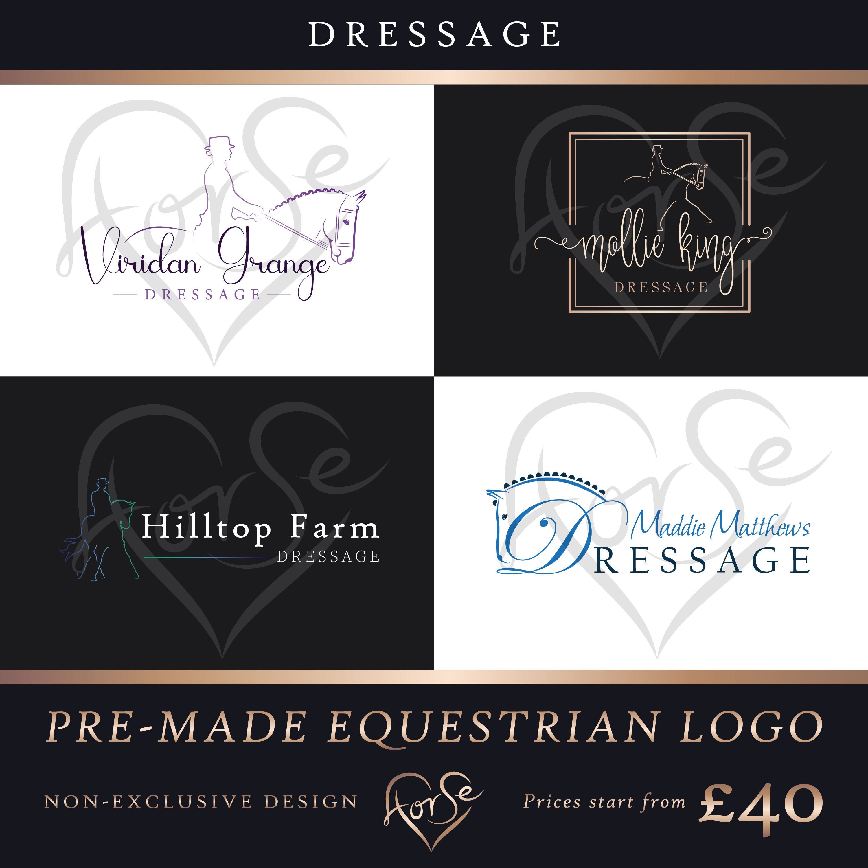 Dressage Horse Logo