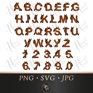Pony Alphabet: Horse Lettering, Nursery Decor (digital File) - Etsy