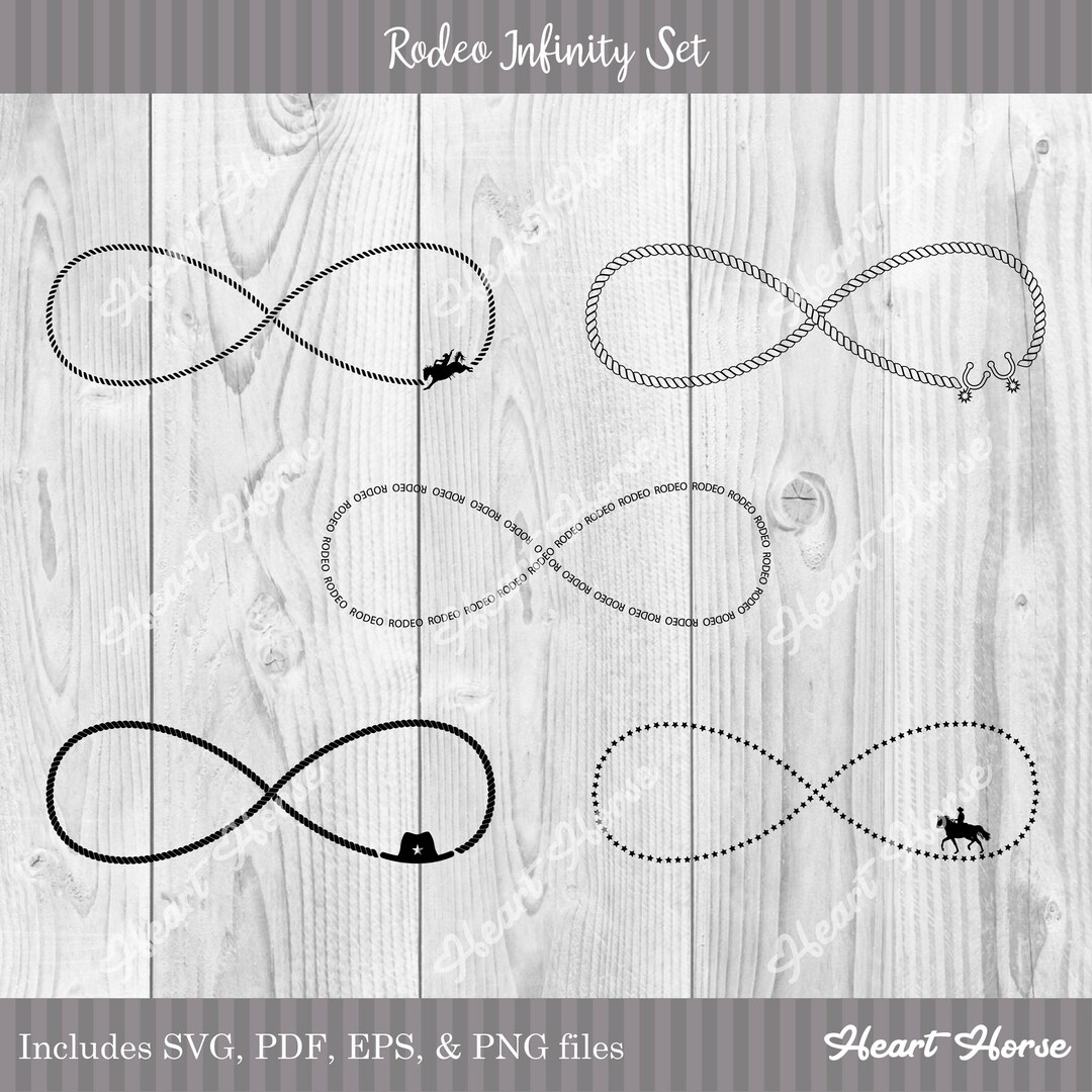 Rodeo Infinity Symbol Svg, Cowboy Svg, Lasso Svg, Rodeo Logo Svg 5 ...