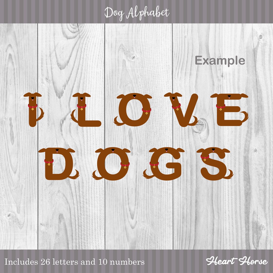 Dog Alphabet Dog Lettering Nursery Alphabet Dog Font - Etsy