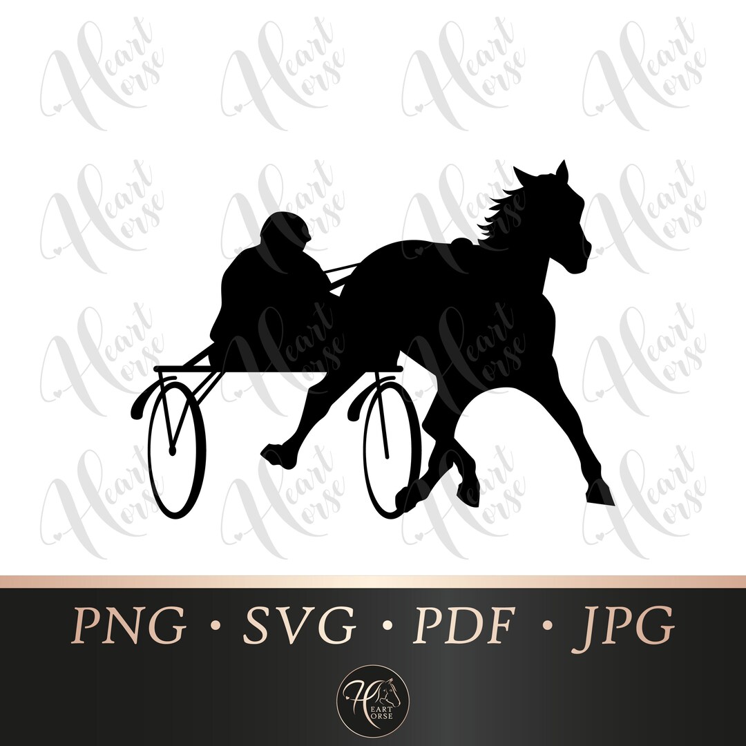 Harness Racing Silhouette, Harness Racing Svg, Horse Pacer Svg, Pacing ...