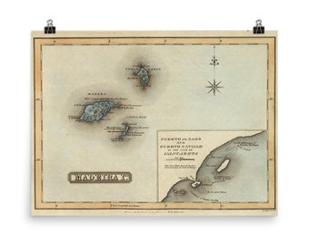 Old Maldives Islands Map 1841 Vintage Maldivian Isles Atlas | Etsy