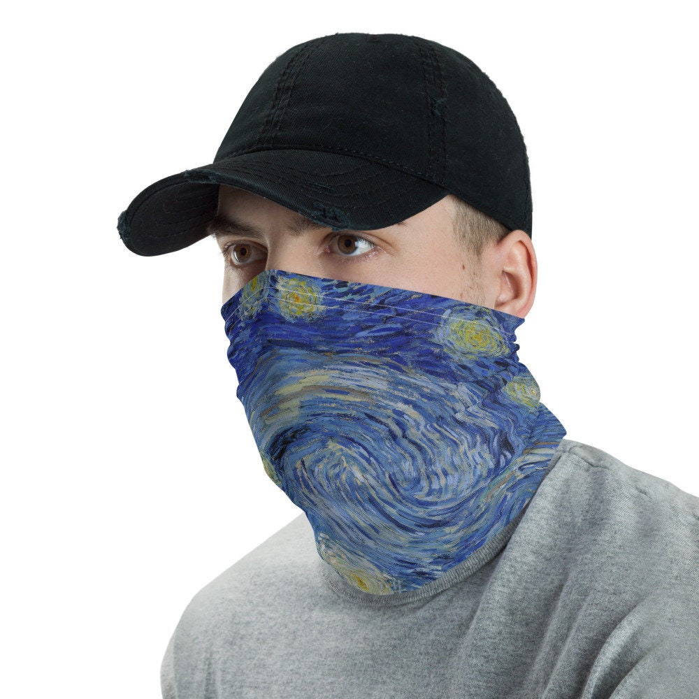 Starry Night Face Mask - Van Gogh Painting Neck Gaiter - Etsy