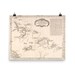 Turks and Caicos Vintage Map 1782 Lucayan Archipelago Old Atlas Poster ...