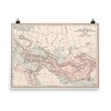 Old Alexander the Great Map 1901 Vintage Macedonian Empire Atlas Poster ...