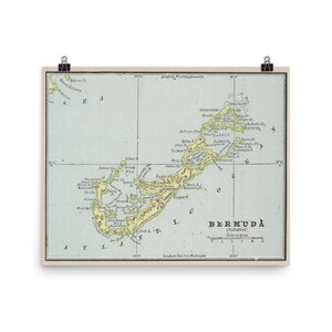 Old Bermuda Map (1901) Vintage Bermudian Atlas Poster 2 - Etsy