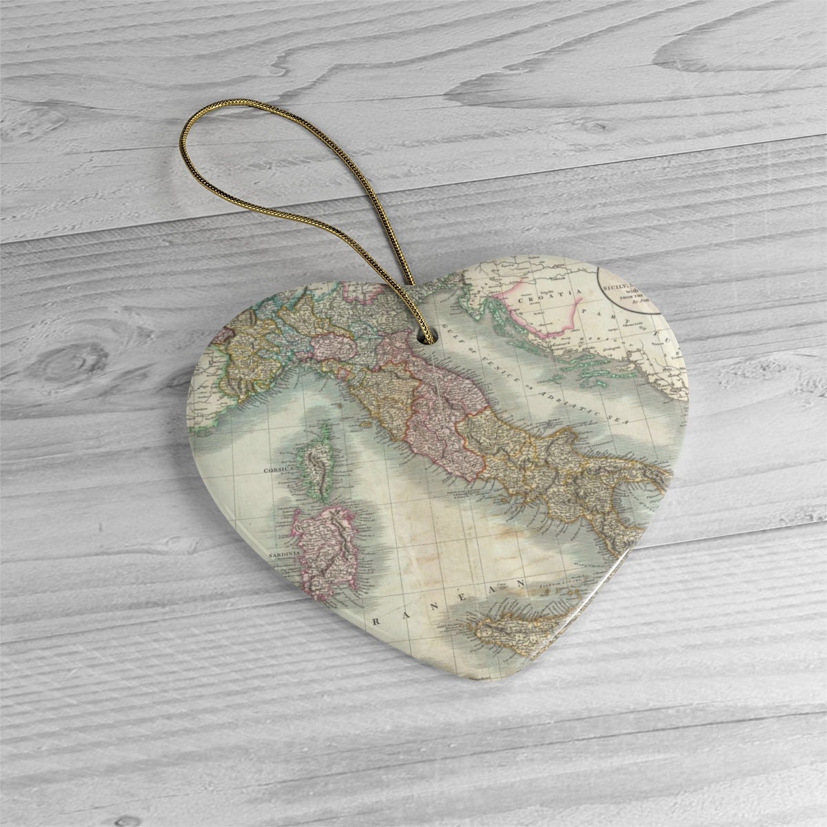 Old Italy Map (1799) Vintage Italian Atlas Ornaments - Etsy
