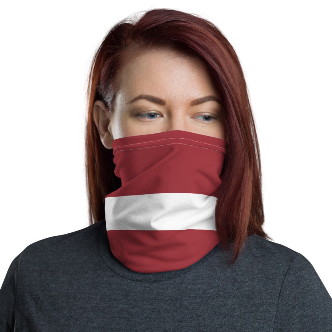 Latvia Flag Face Mask - Latvian Pride & Ancestry Neck Gaiter - Etsy