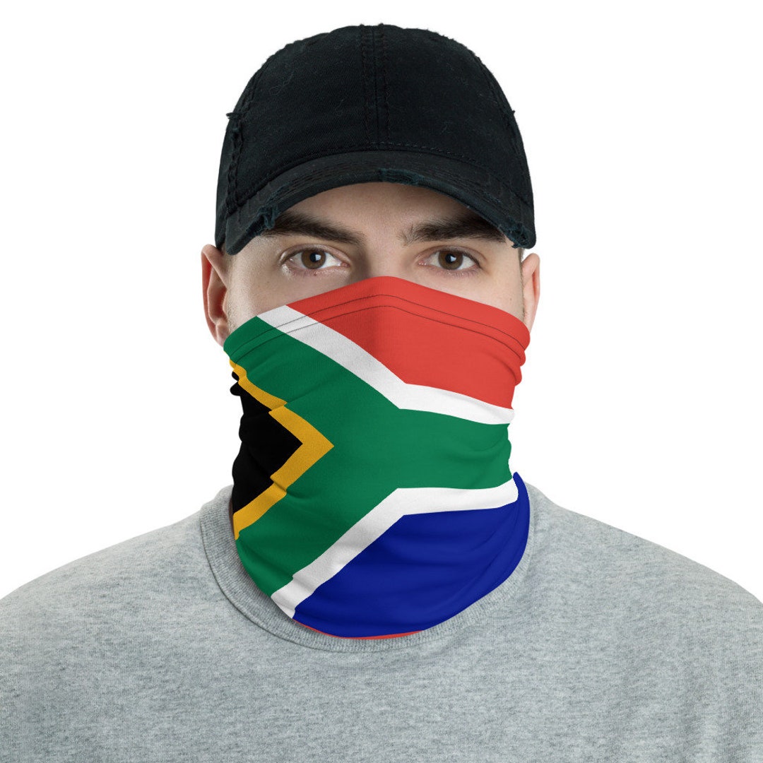 South Africa Flag Face Mask - RSA Country Pride & Ancestry Neck Gaiter ...