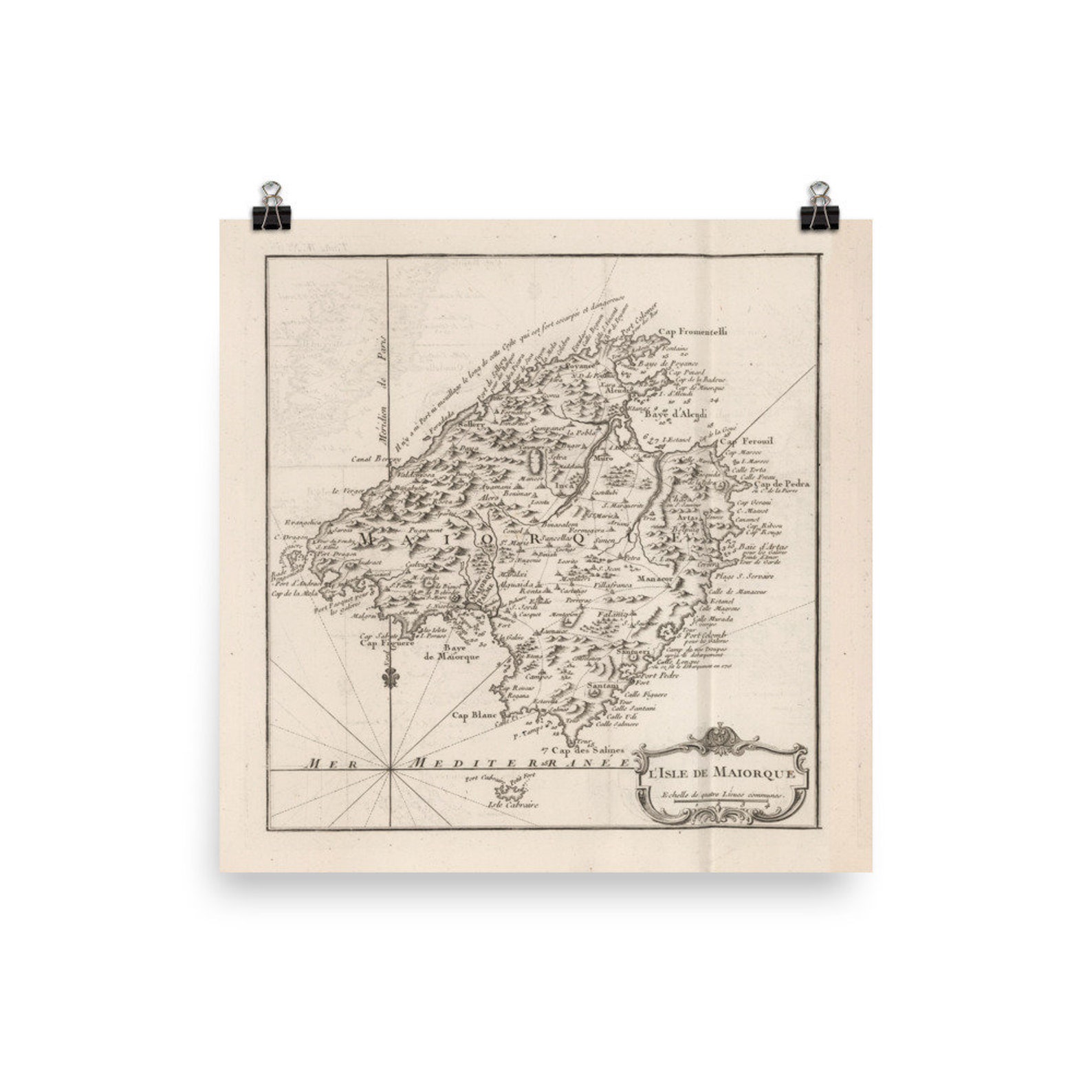 Old Majorca Spain Map 1764 Vintage Mallorca Island Atlas | Etsy