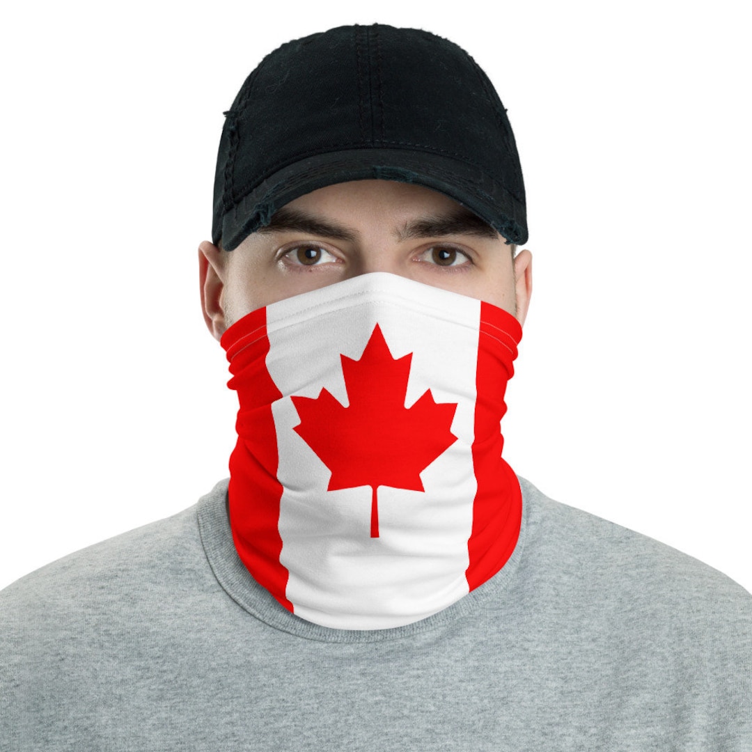 Canada Flag Face Mask - Canadian Neck Gaiter - Etsy