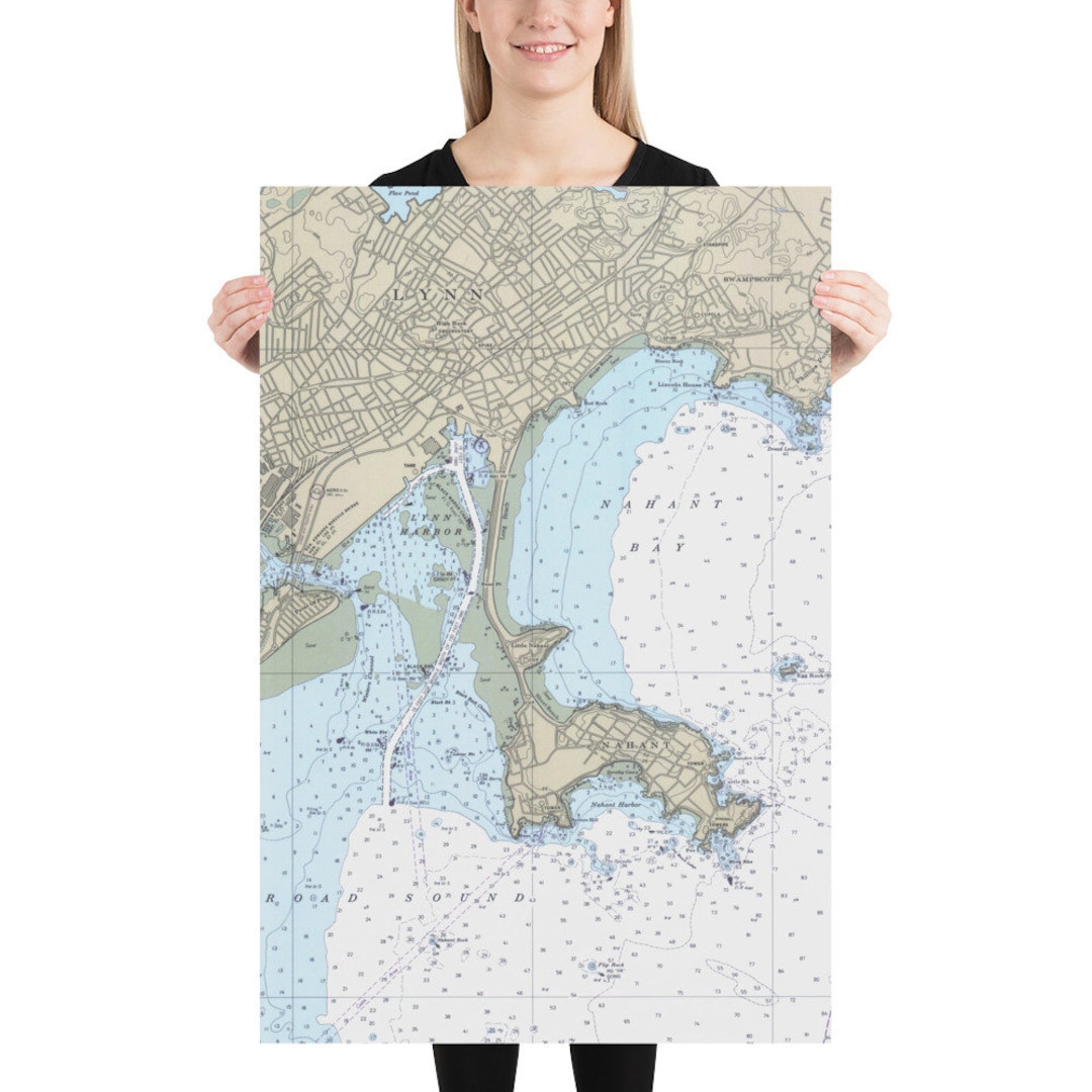 Nahant MA Map (1991) Massachusetts North Shore Town Atlas Poster - Etsy
