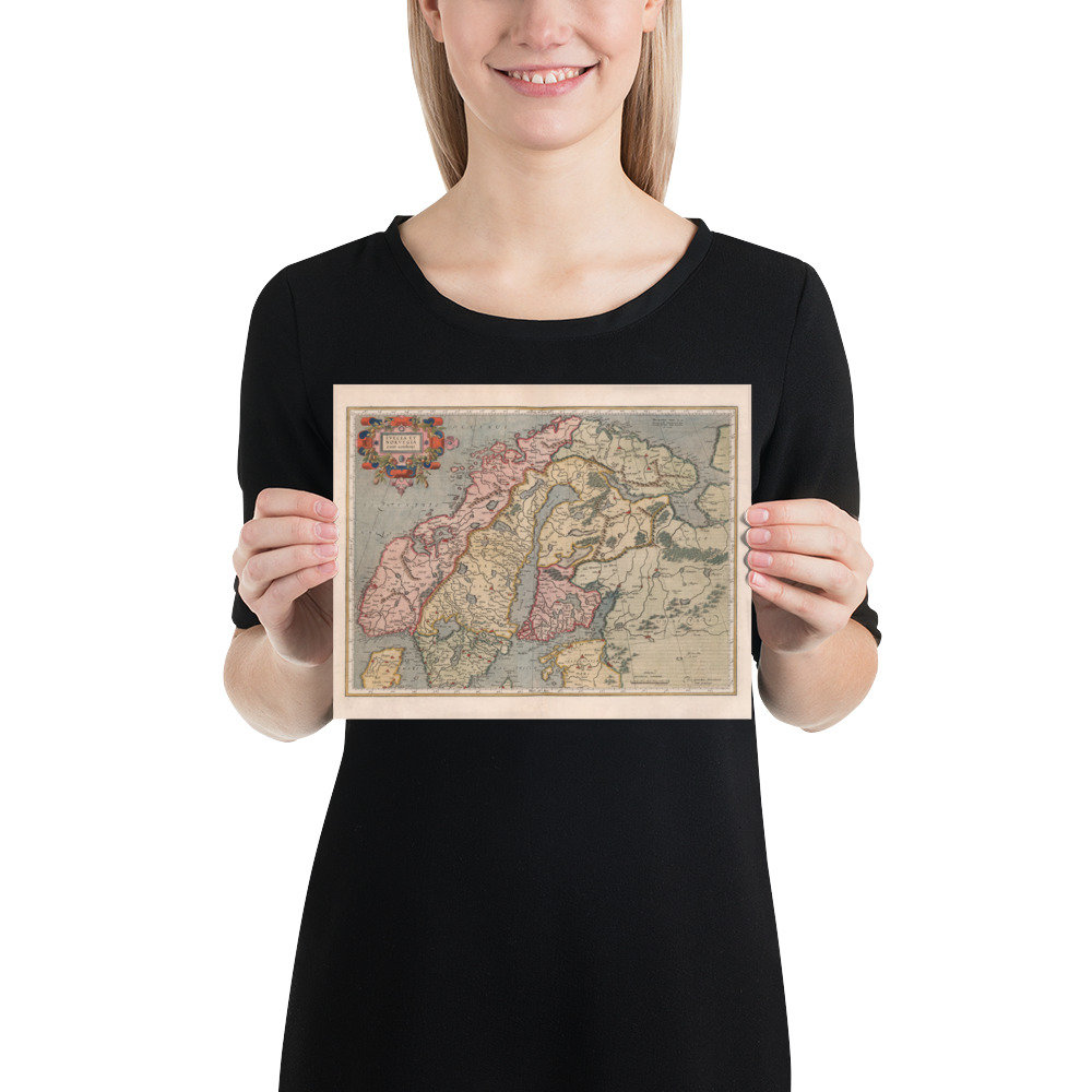 Old Scandinavia Map (1623) Vintage Norway and Sweden Atlas Poster - Etsy