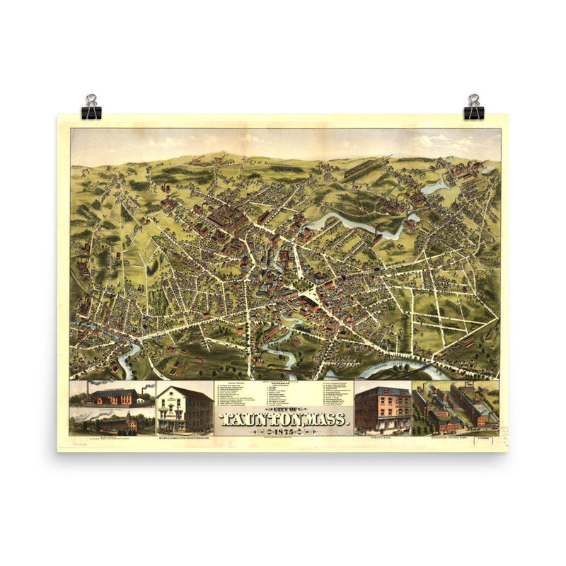 Taunton Map Vintage - Etsy