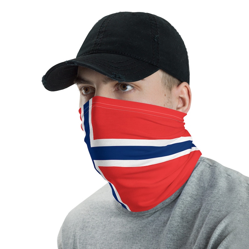 Norway Flag Face Mask - Norwegian Pride & Ancestry Neck Gaiter - Etsy