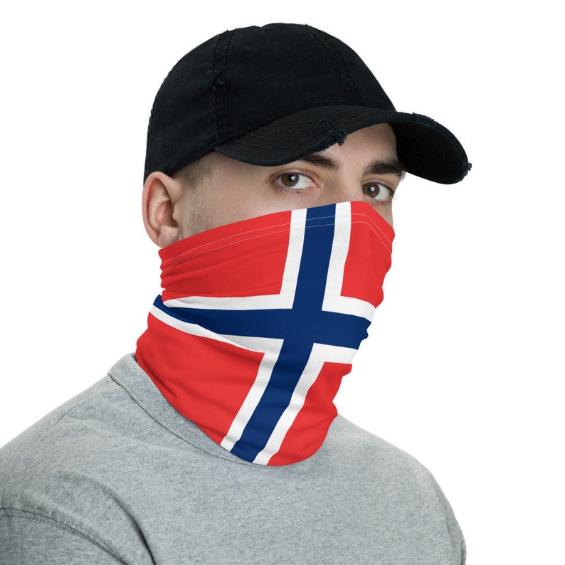 Norway Flag Face Mask - Norwegian Pride & Ancestry Neck Gaiter - Etsy