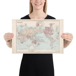 Old British Empire World Map (1887) Vintage Colonial England Atlas ...