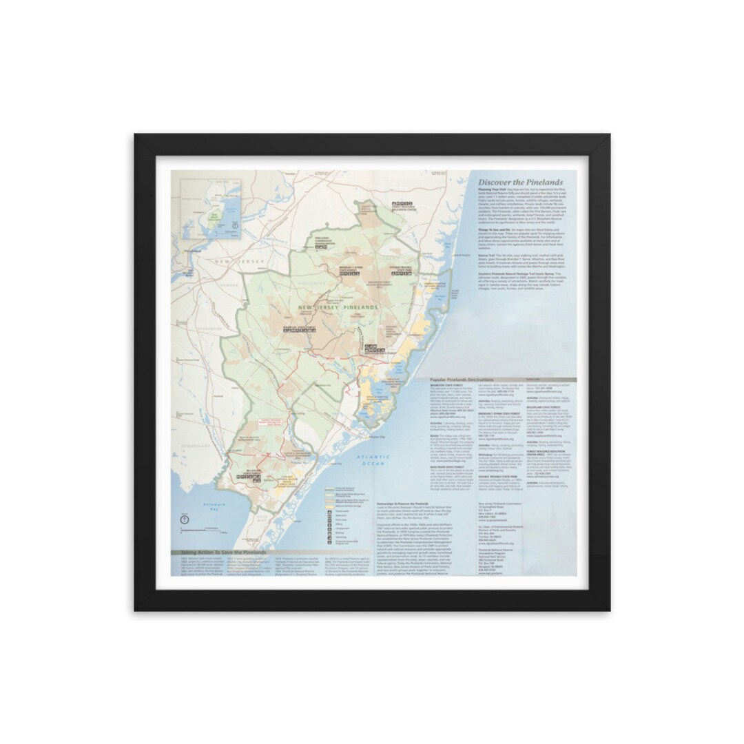 Pineland National Reserve Map (2008) New Jersey Pine Barrens Atlas ...