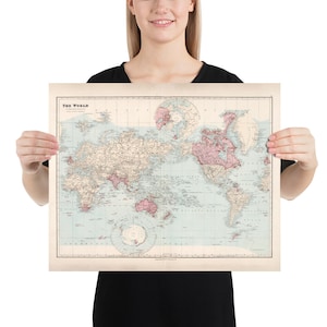 Old British Empire World Map (1887) Vintage Colonial England Atlas ...