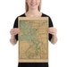 Old Puget Sound Map (1885) Washington State Pacific Ocean Inlet Poster ...