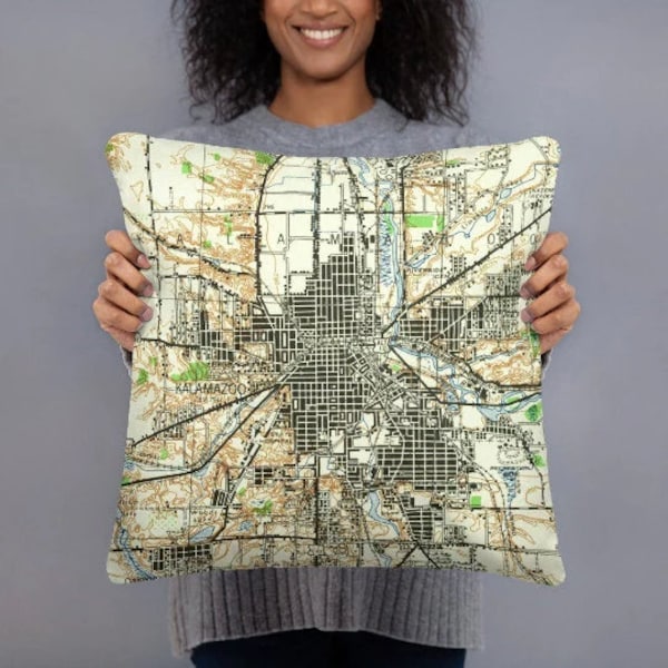 Map Throw Pillow - Etsy