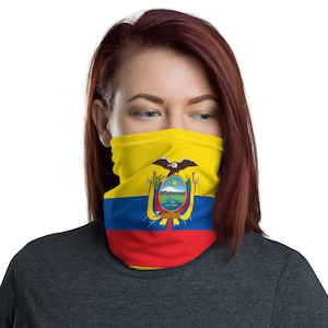 Ecuador Flag Face Mask - Ecuadorian Pride & Ancestry Neck Gaiter - Etsy