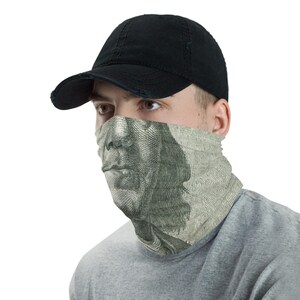 100 Dollar Bill Face Mask - US Currency Ben Franklin Neck Gaiter - Etsy