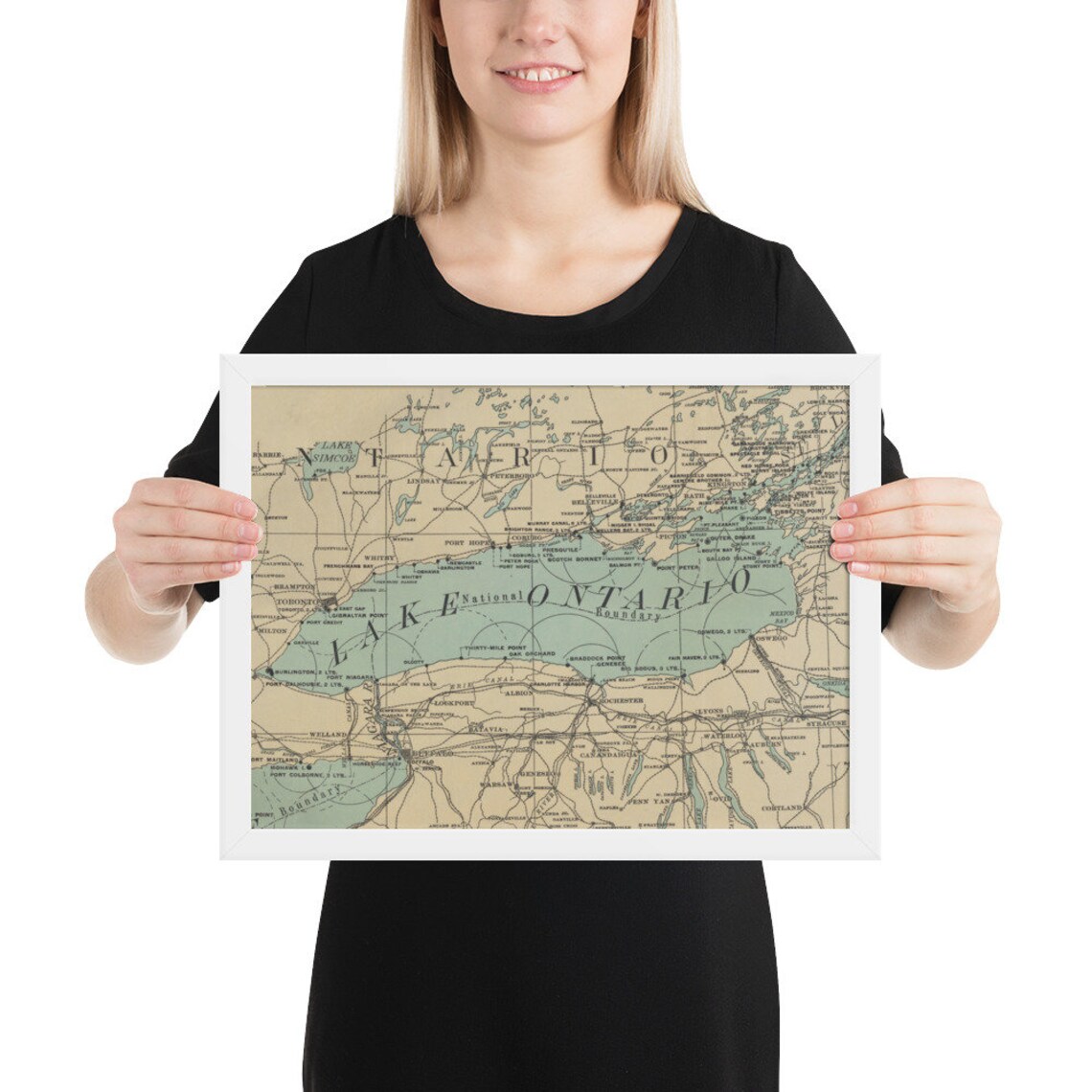 Old Lake Ontario Lighthouses Map 1898 Nautical Great Lakes - Etsy