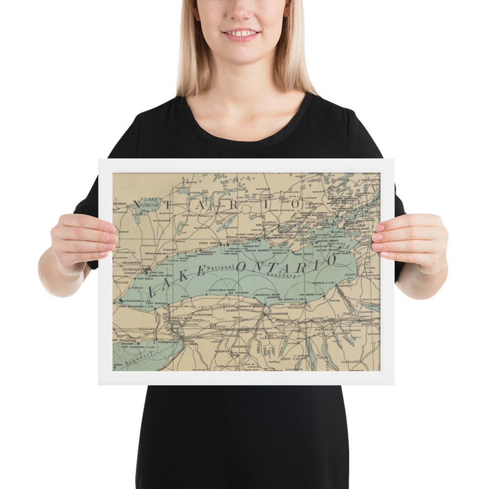 Old Lake Ontario Lighthouses Map 1898 Nautical Great Lakes - Etsy