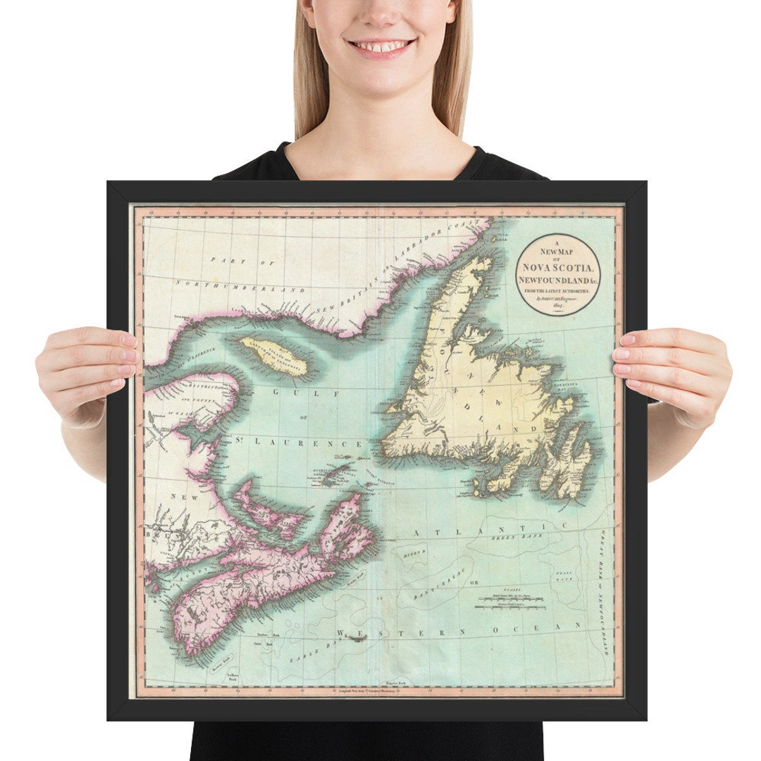 Old Nova Scotia & Newfoundland Map 1807 Vintage Eastern - Etsy