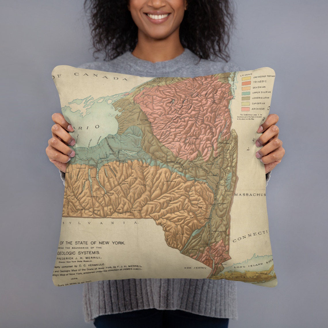 Geologic Map of New York State 1898 Old NY State Geology - Etsy