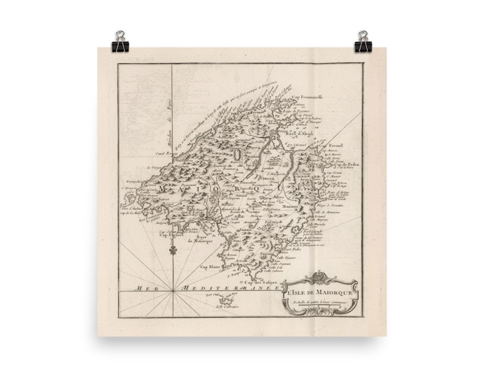 Old Crete Greece Map 1665 Vintage Greek Island Atlas Poster | Etsy