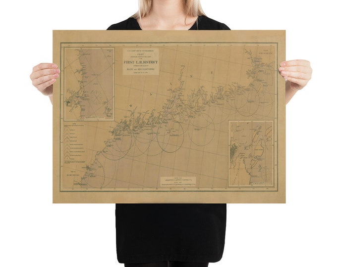 Old Pacific Ocean Map 1924 Vintage Nautical & Maritime Chart - Etsy