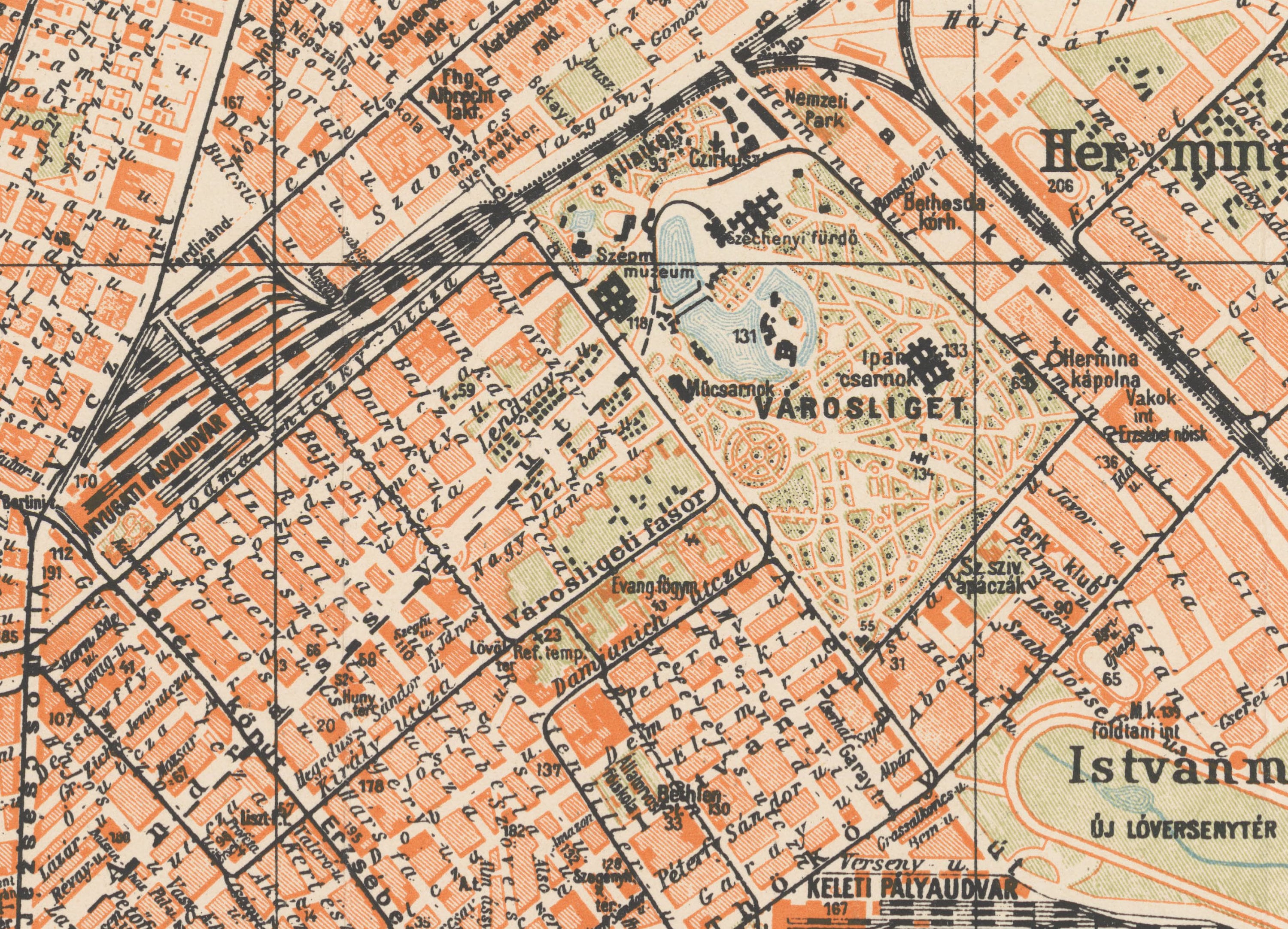 Old Budapest Hungary Map 1919 Vintage Hungarian Capital City | Etsy