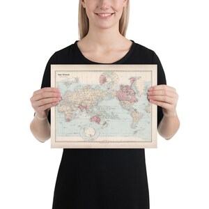 Old British Empire World Map (1887) Vintage Colonial England Atlas ...